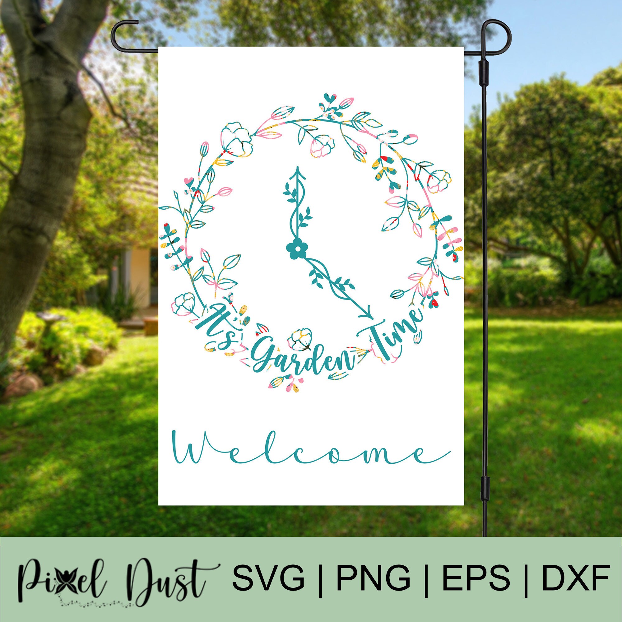 Its Garden Time Garden Graphic Svg Png Eps Dxf Cricut - Etsy