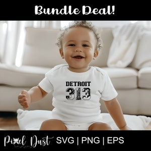 Detroit 313 Sports Inspired Graphic, SVG, EPS, PNG, Cut File, Print ...