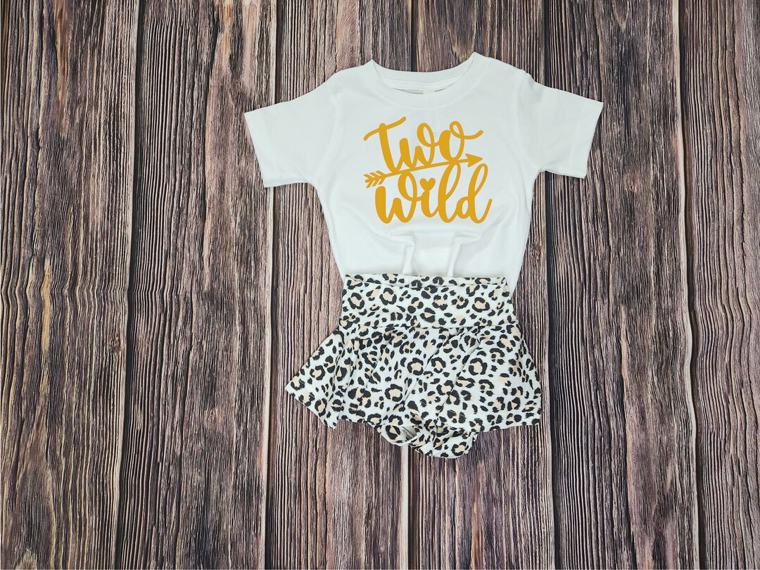 Two Wild Birthday Girl Outfit, Zoo Birthday Shirt & Skirted Bummies ...