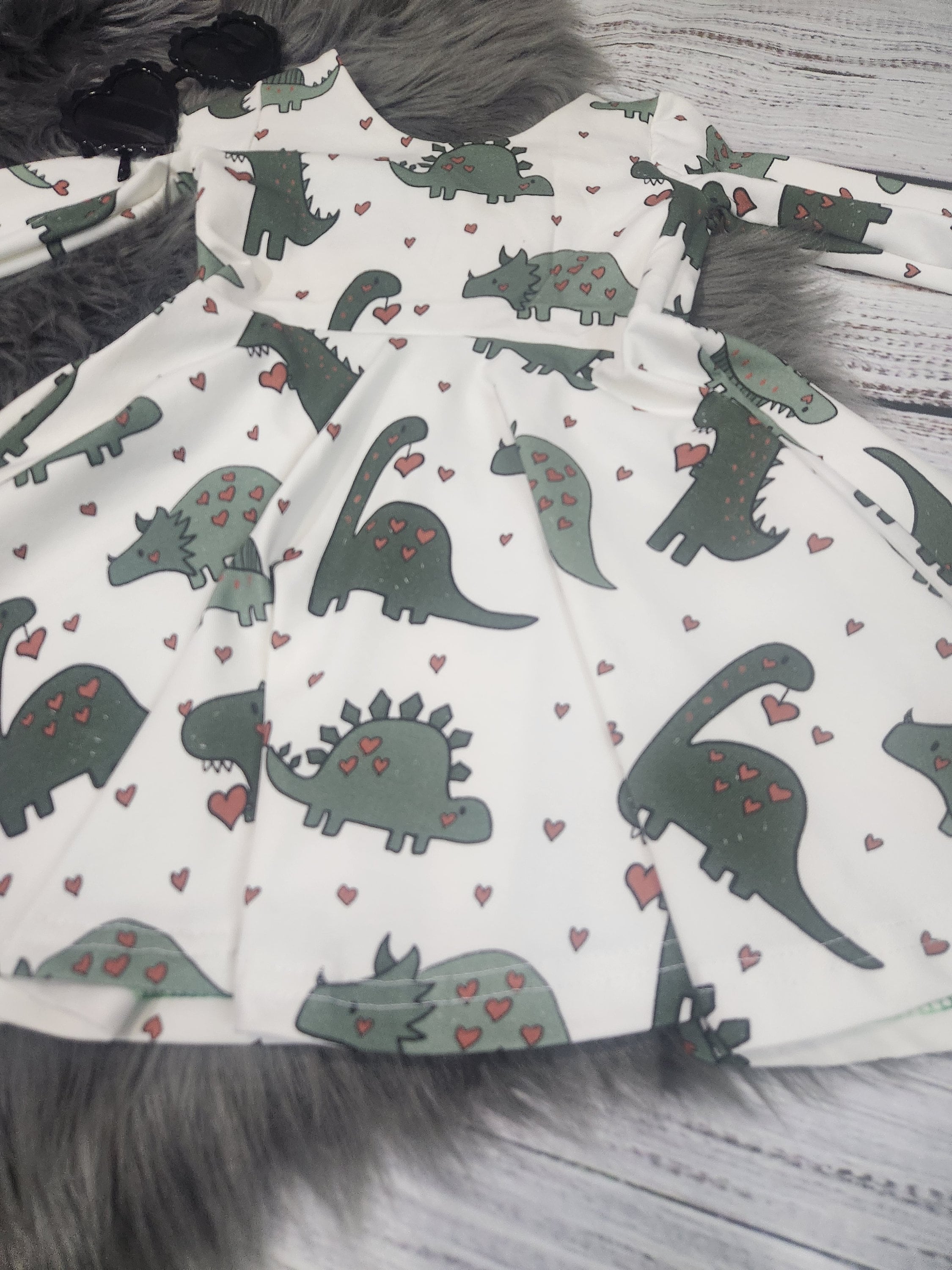 Cute Dinosaur Dress for Girls, Dinosaur Birthday Outfit Girl Dinosaur ...