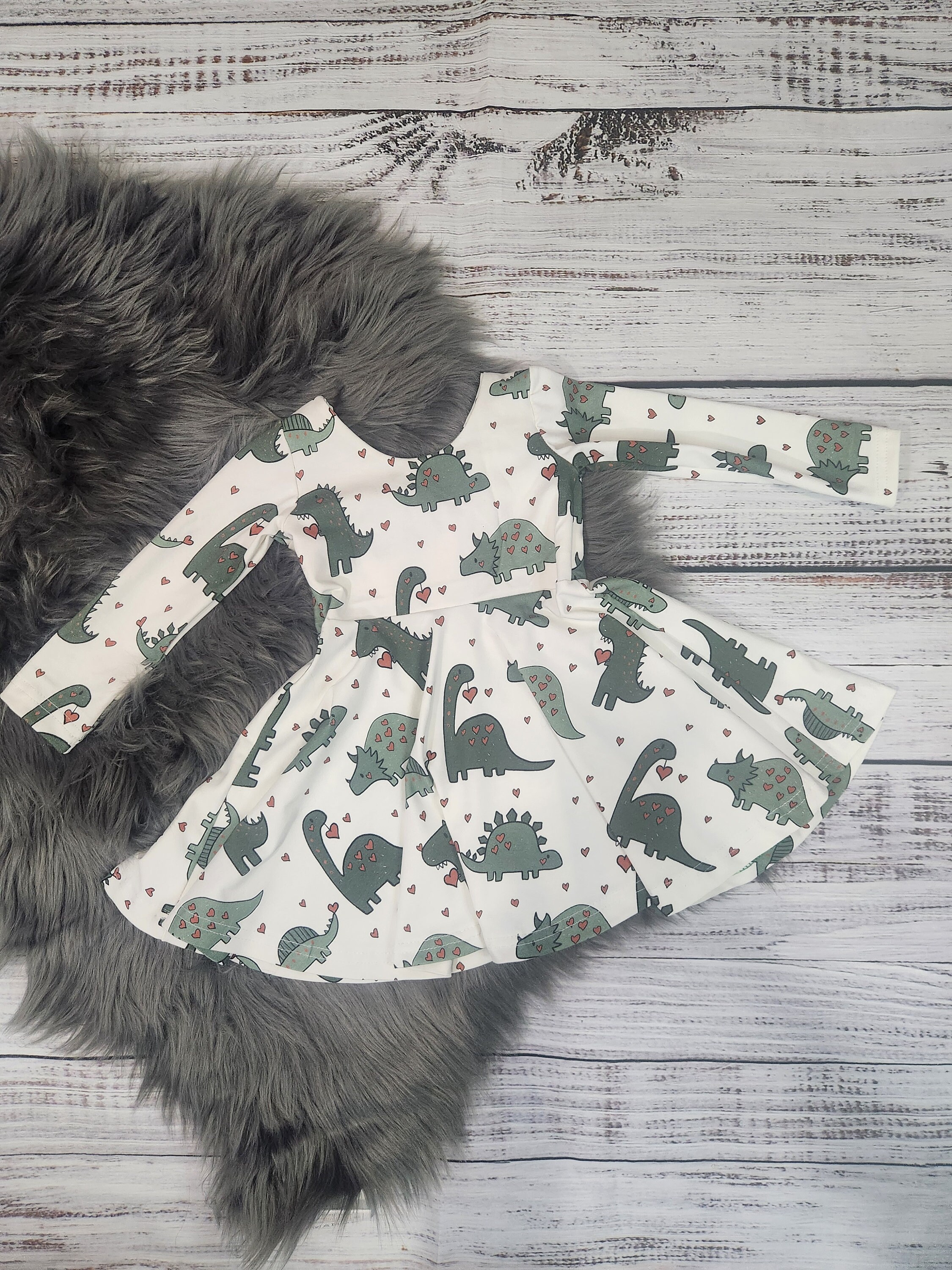 Cute Dinosaur Dress for Girls, Dinosaur Birthday Outfit Girl Dinosaur ...