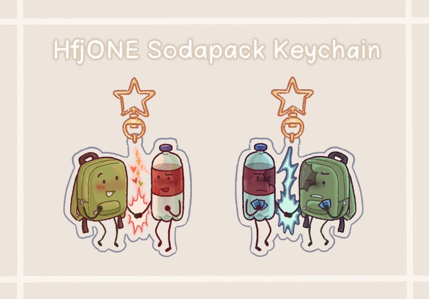 Hfjone Sodapack Keychain PREORDER - Etsy Australia