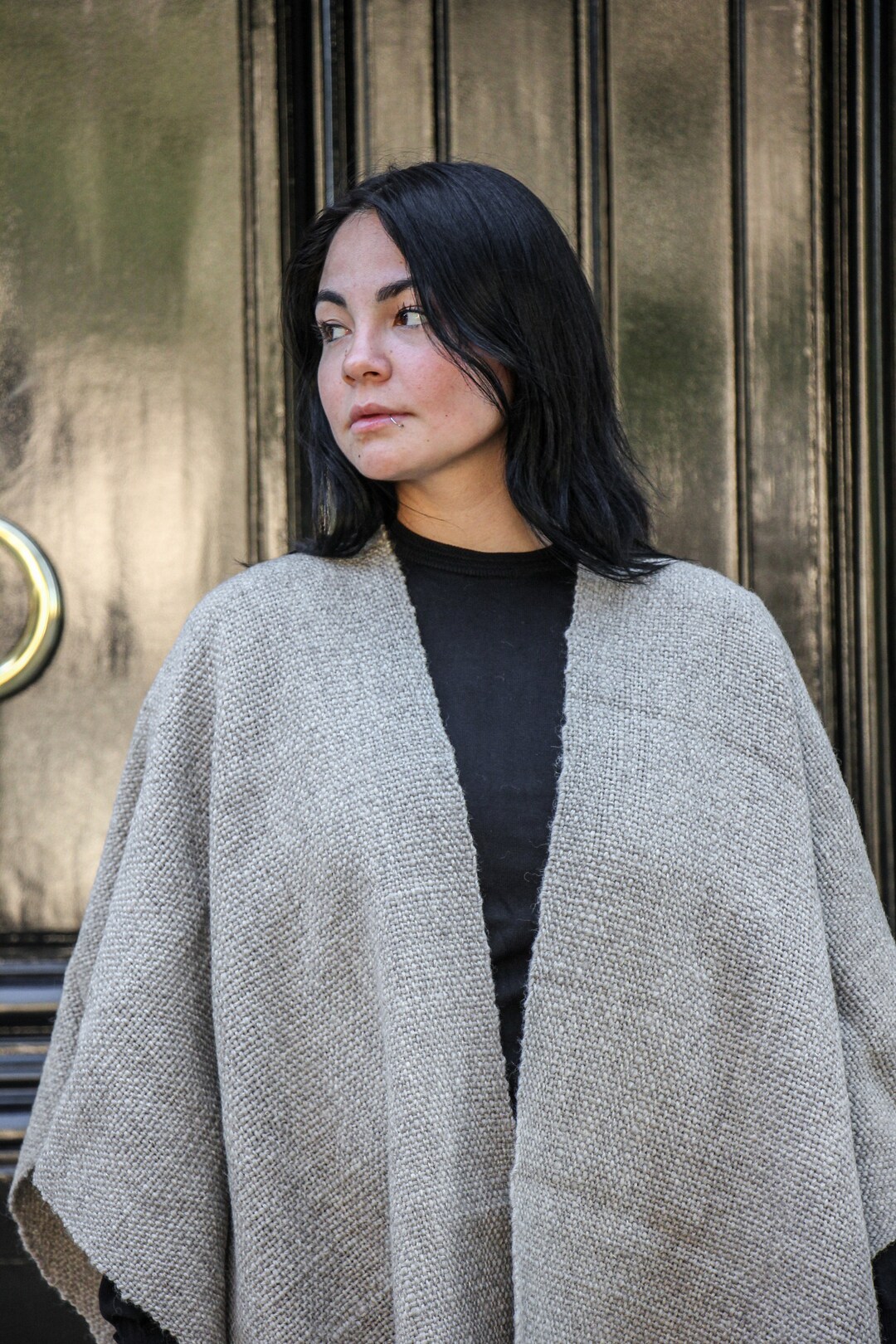 Sustainable Luxury: Handwoven Open Poncho, Pashmina, & Blanket Pure ...