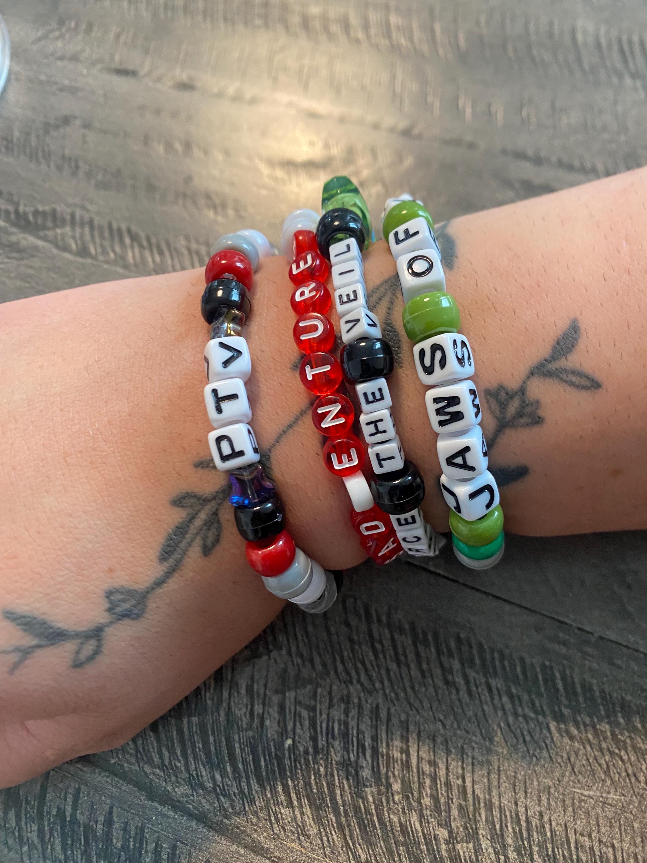 Pierce the Veil Beaded Bracelets/ Ptv/ Music/ Charms/ Artist/ Gift ...