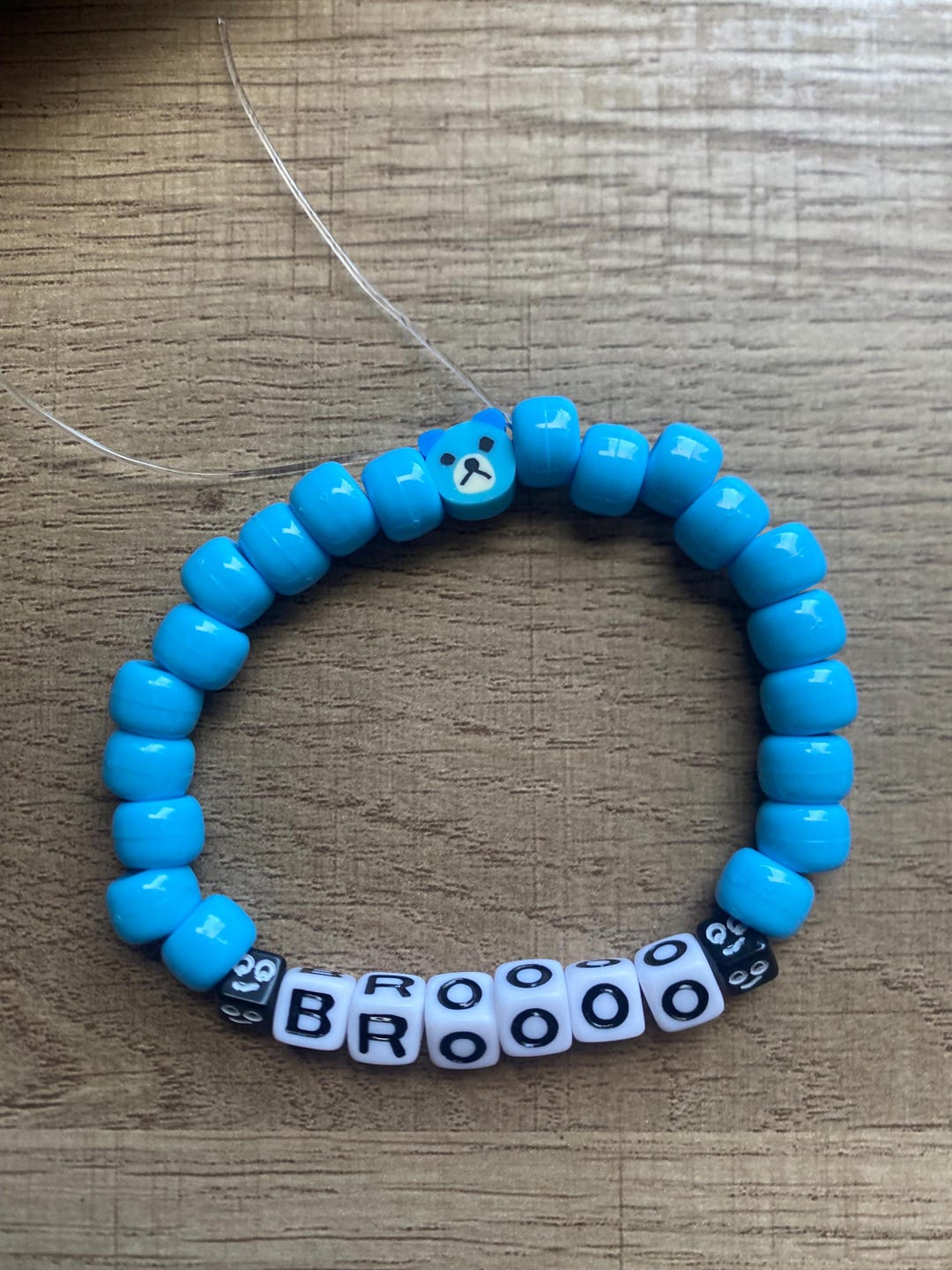 Bro Beaded Bracelet/ Funny/ Blue/ Jewelry/ Gift Idea/ Charm/ Handmade ...