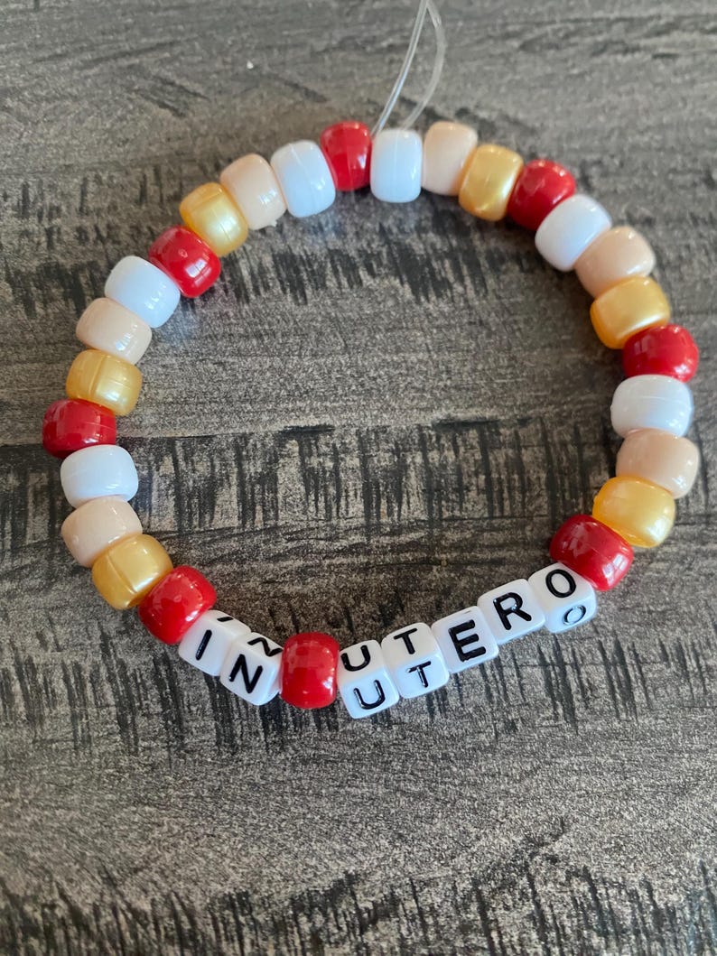 Nirvana Beaded Bracelet/ Nevermind/ Bleach/ in Utero/ Band Bracelet ...