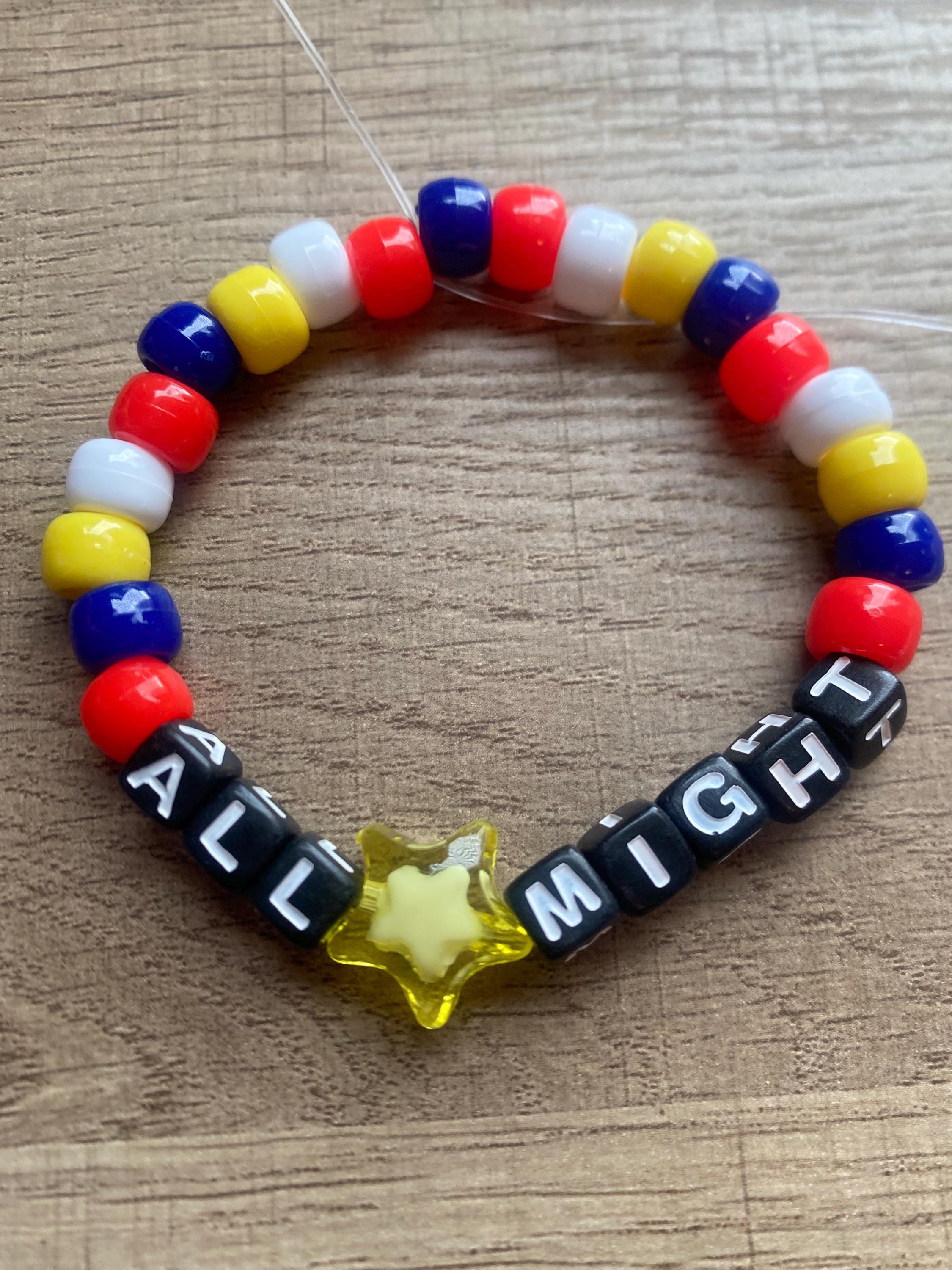 My Hero Academia Beaded Bracelet/ All Might/ Bakugo/ Deku/ Todoroki ...