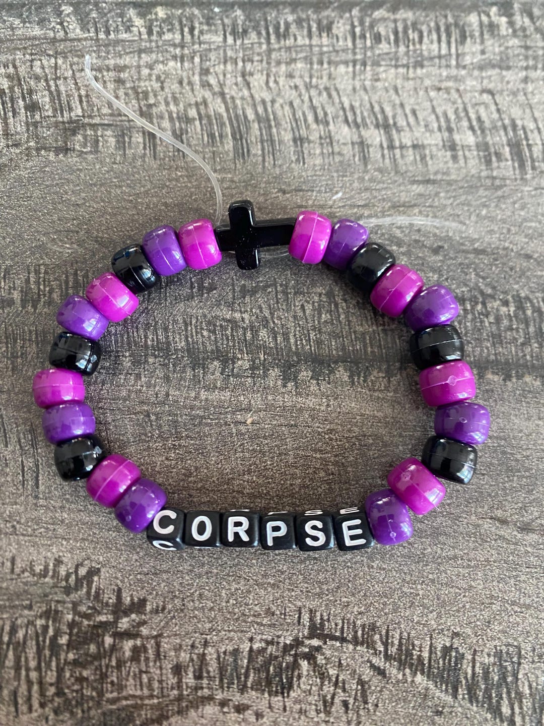 Corpse Husband Beaded Bracelet/ Streamer/ Youtuber/ Among Us/ Goth/ Emo ...