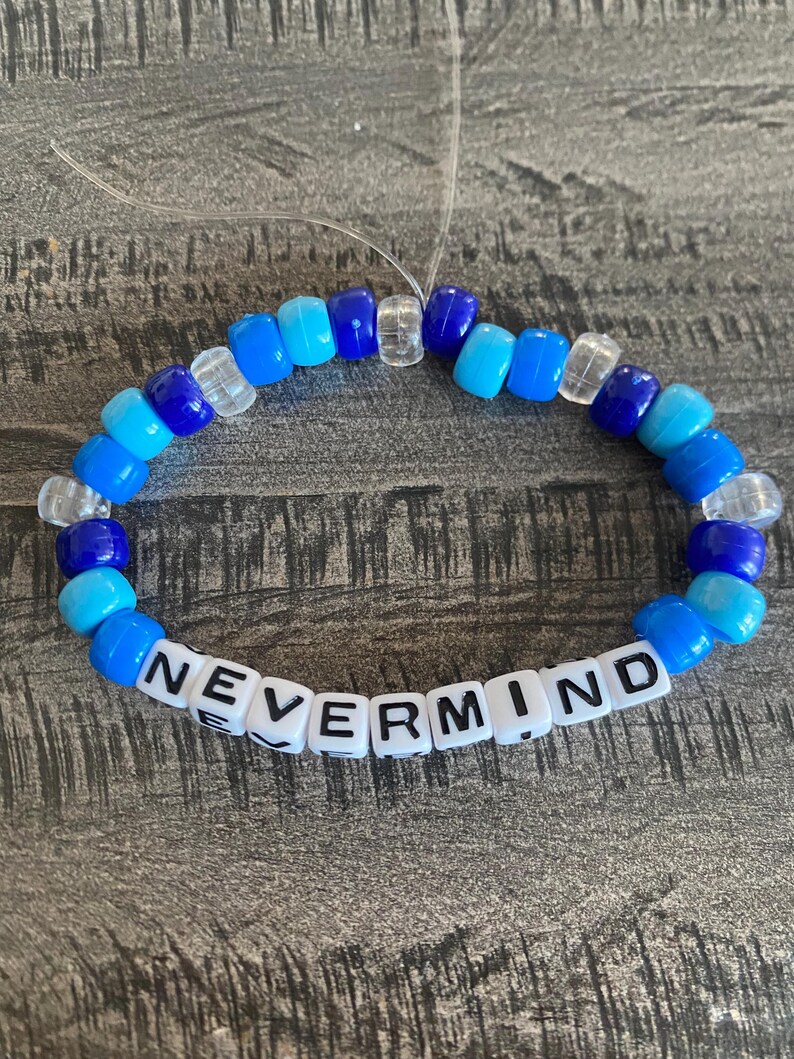 Nirvana Beaded Bracelet/ Nevermind/ Bleach/ in Utero/ Band Bracelet ...