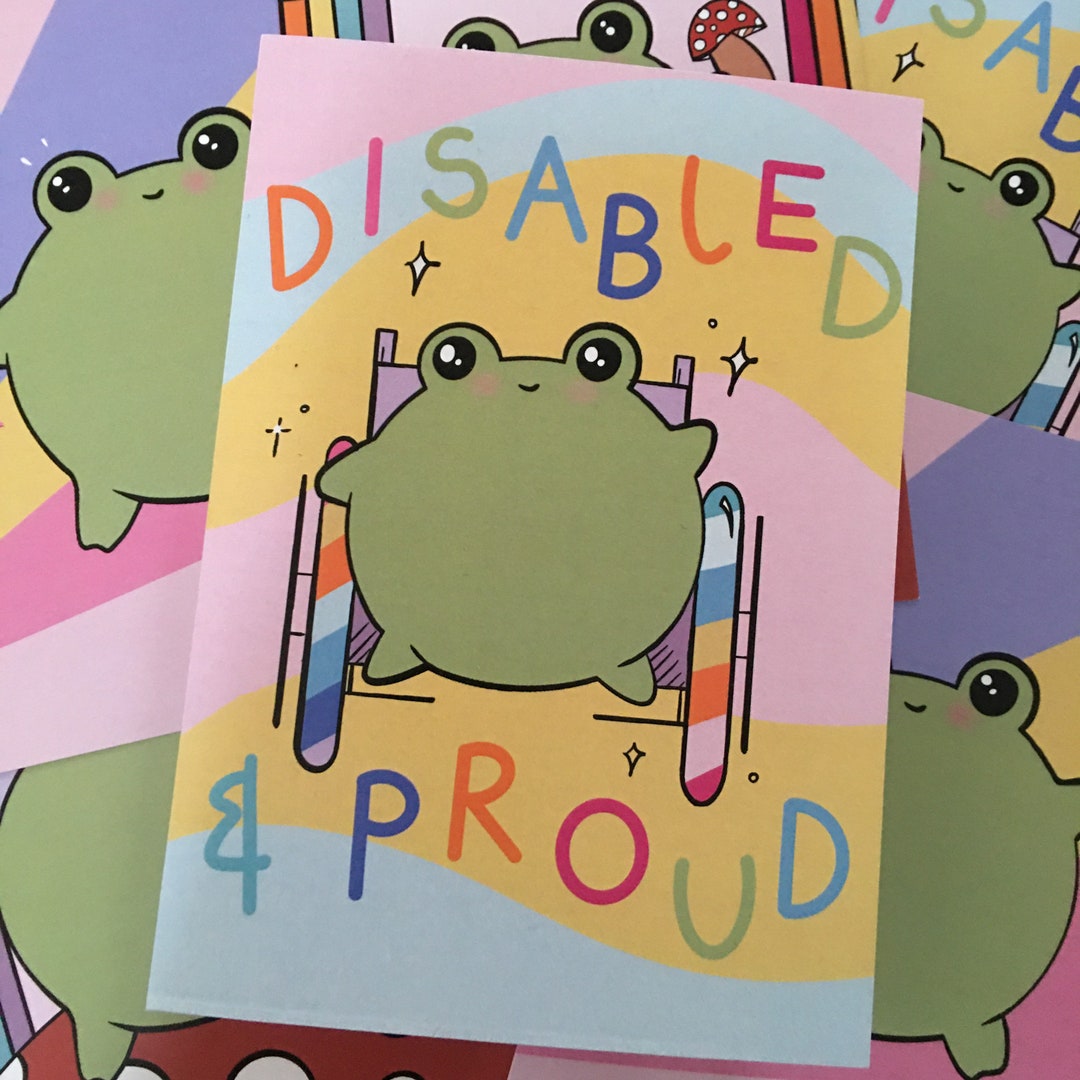 Disability Pride Wheelchair User Frog, A6 - Etsy