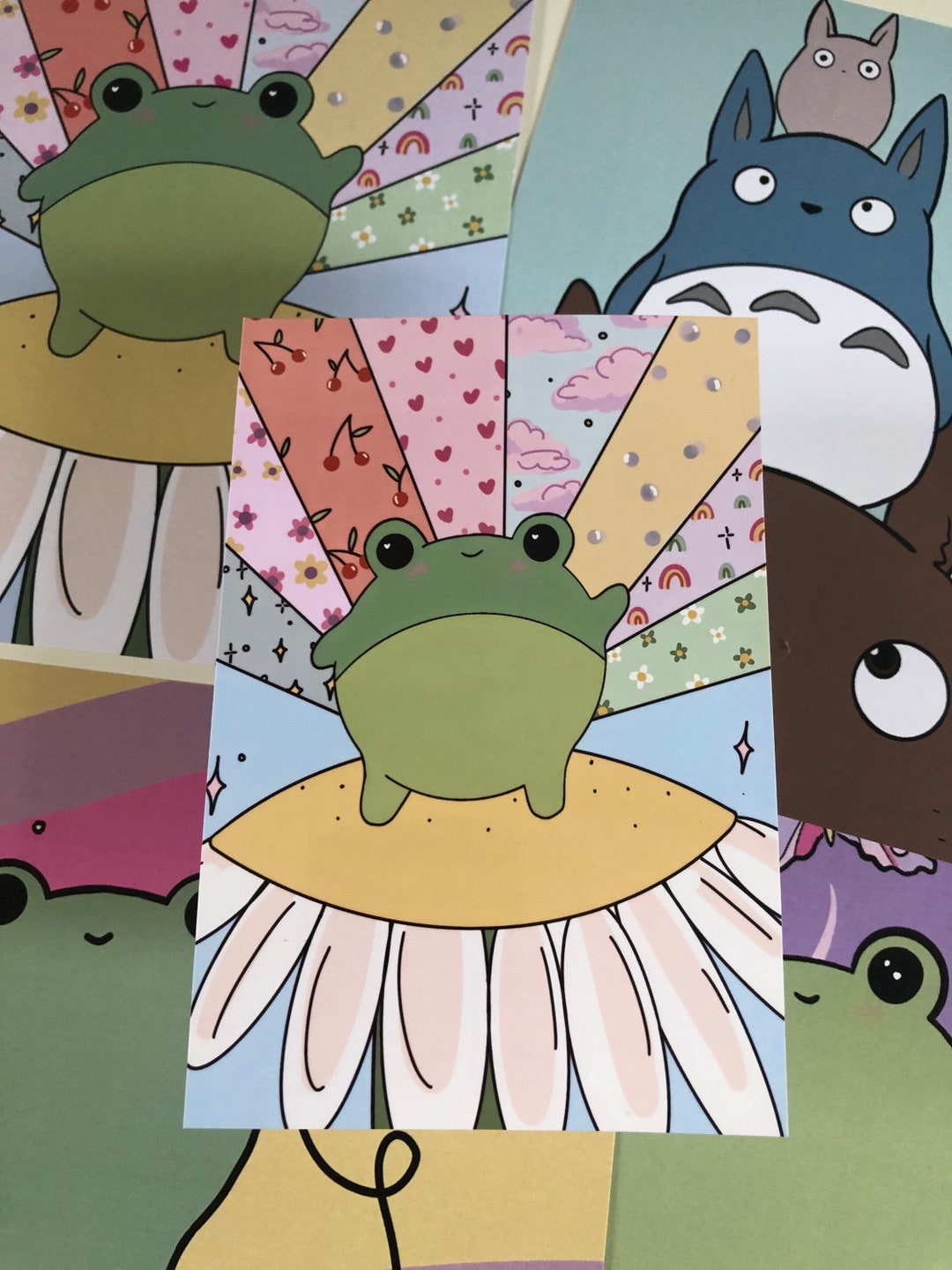 Daisy Frog Print A6 - Etsy