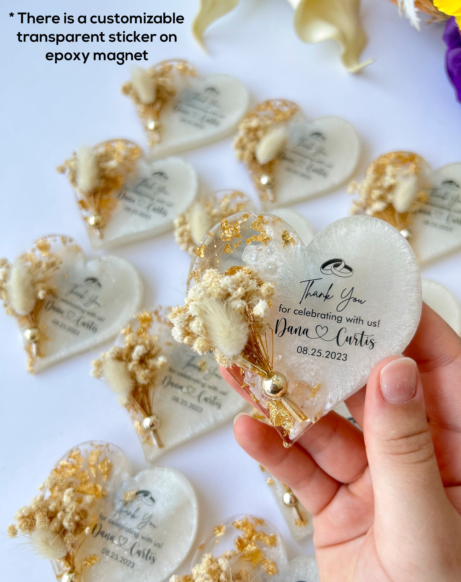 Resin Magnet Wedding Favors, Wedding Favors for Guests in Bulk, Epoxy ...