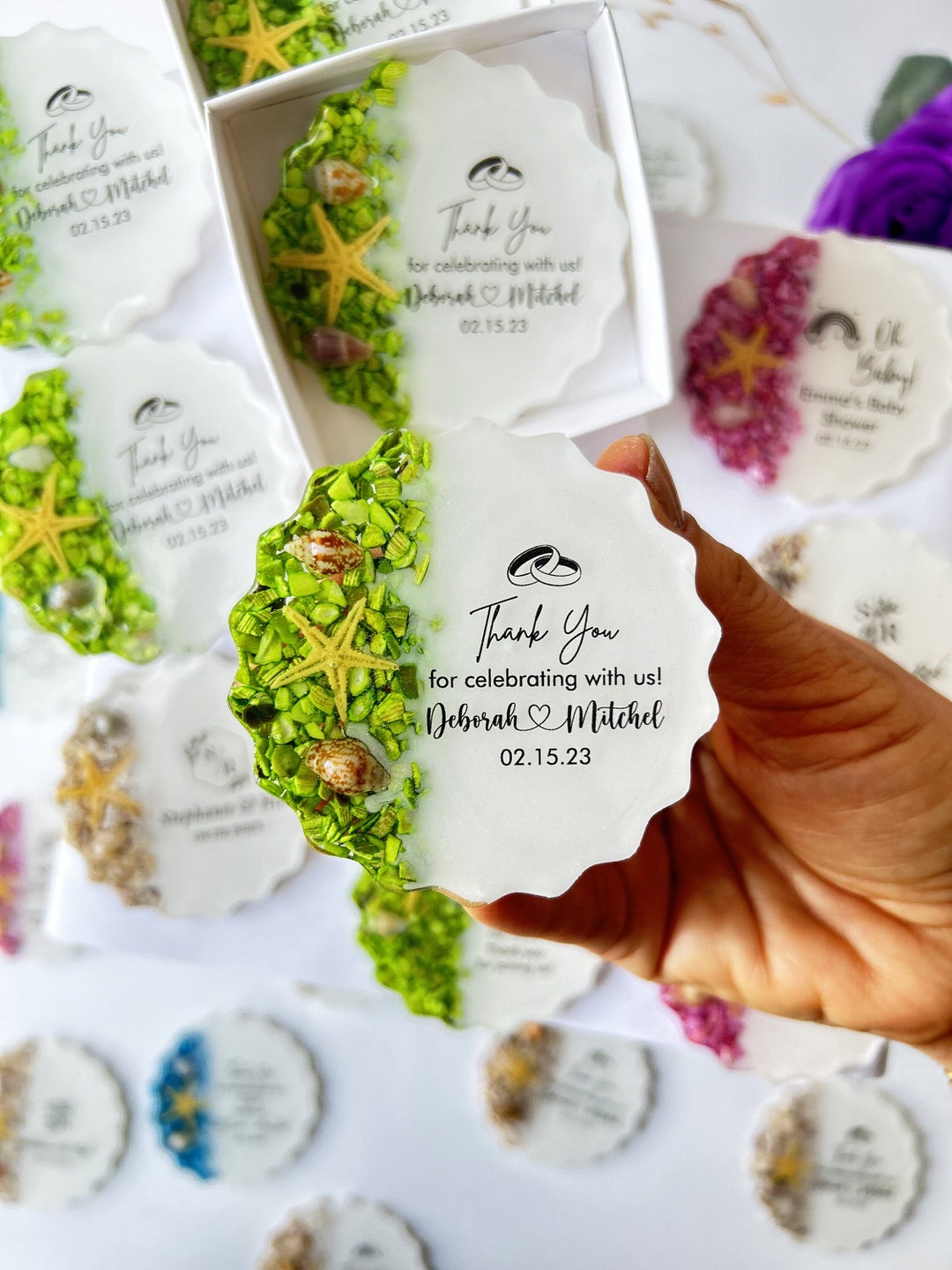 Wedding Favors Magnet, Epoxy Magnet, Wedding Favors for Guests in Bulk ...