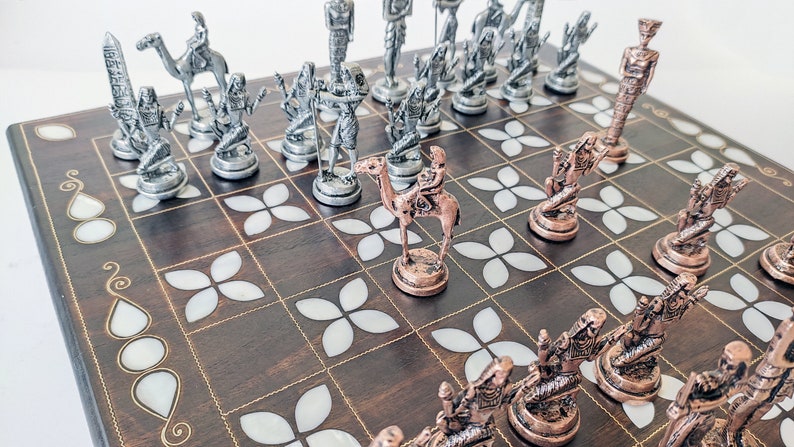 Personalized Wooden Chess Set, Mens Valentines Gifts, Handmade Chess ...