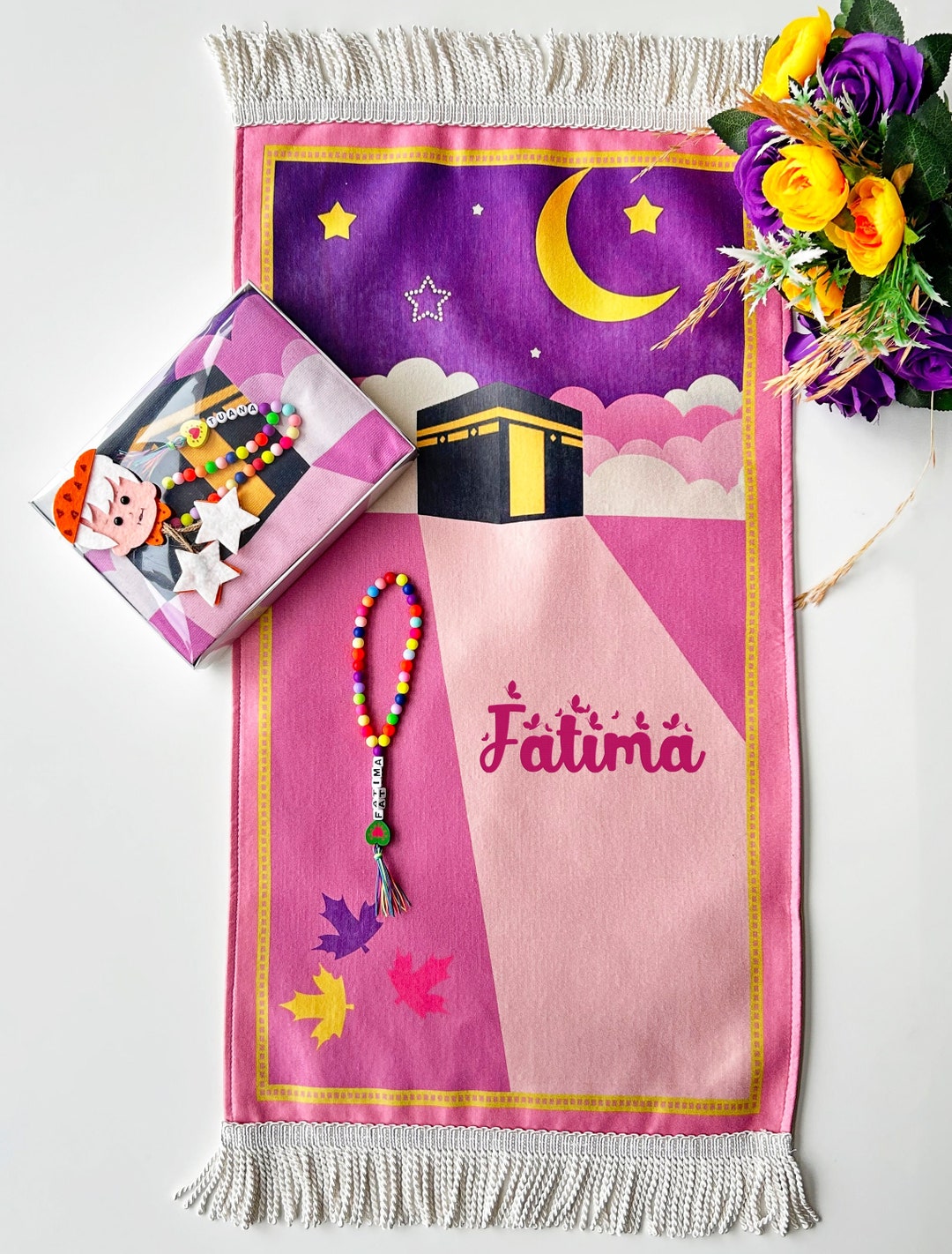 Personalized Kids Prayer Mat, Children Prayer Rug, Janamaz for Kids ...