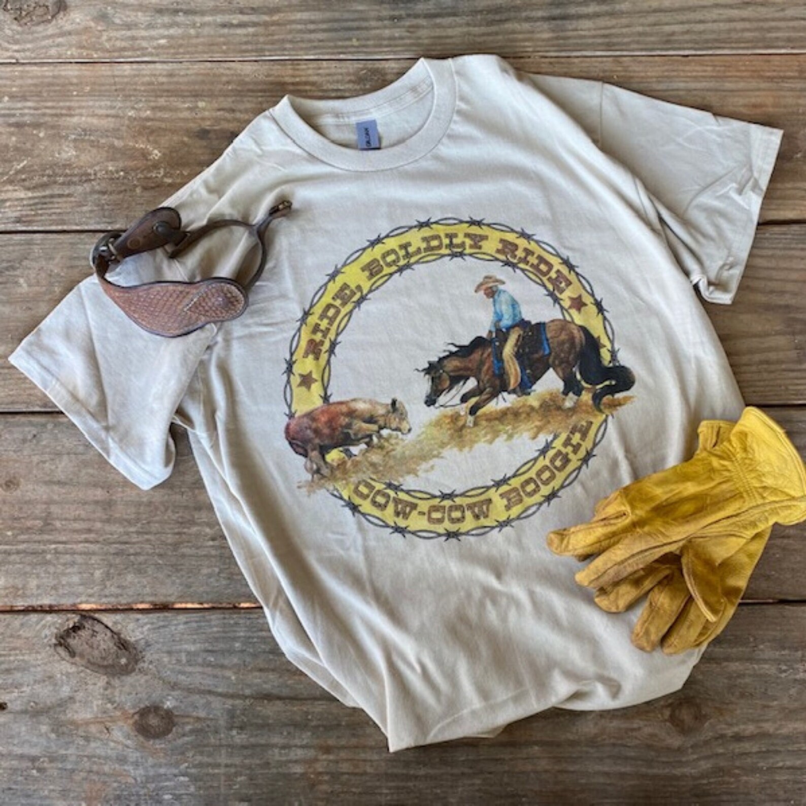 Ride Boldly Ride Cow Cow Boogie 4 Color Design Tan Etsy ride-boldly-ride-cow-cow-boogie-4-color-design-tan-etsy