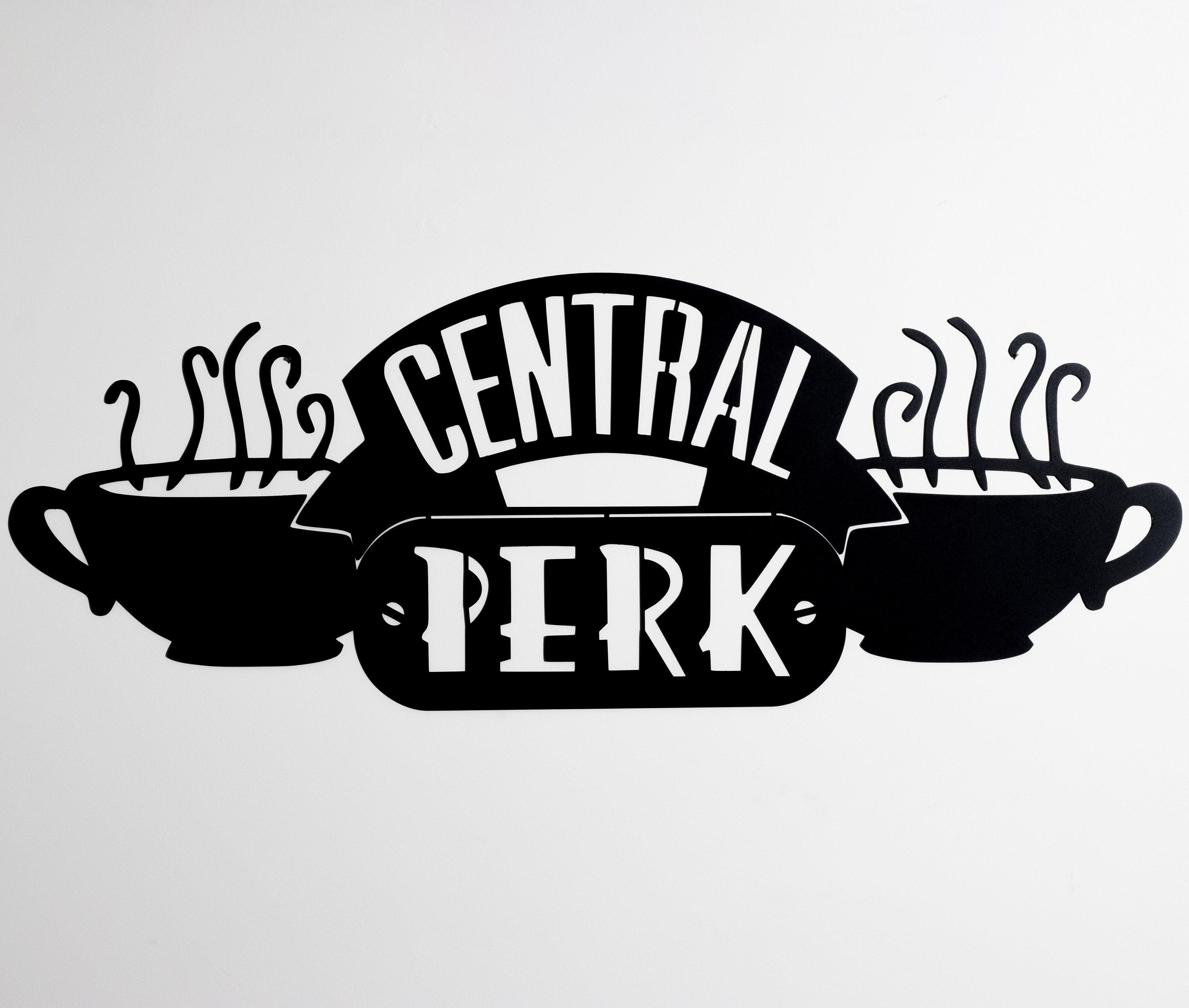 Central Perk Black And White Logo