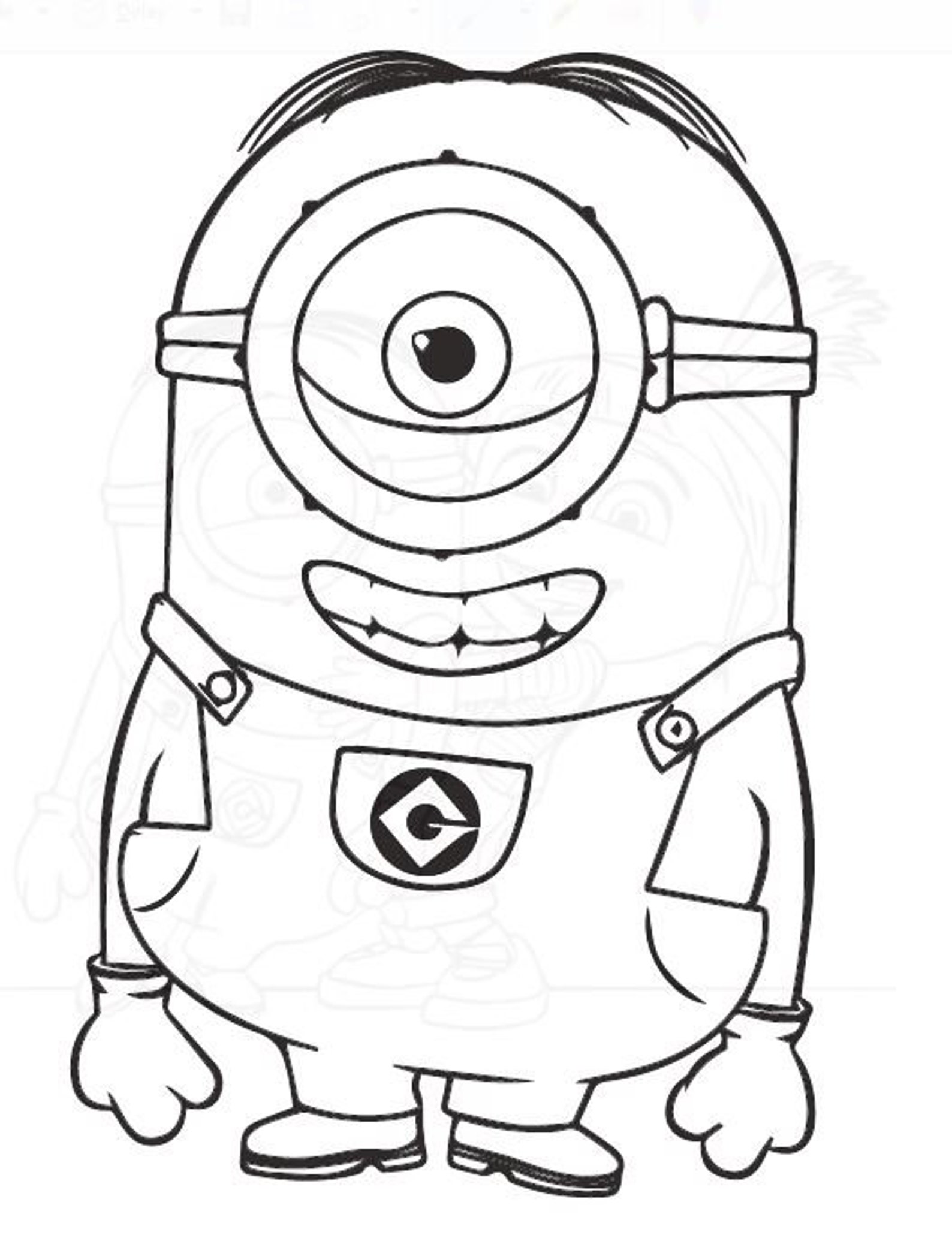Minion Colouring Pages Digital Download Amazing Art Work Children ...