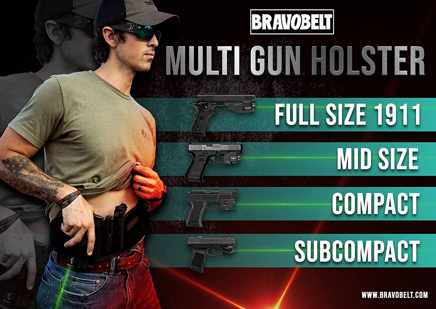Bravobelt Laser Fit Edition Belly Band Holster for Concealed Carry ...