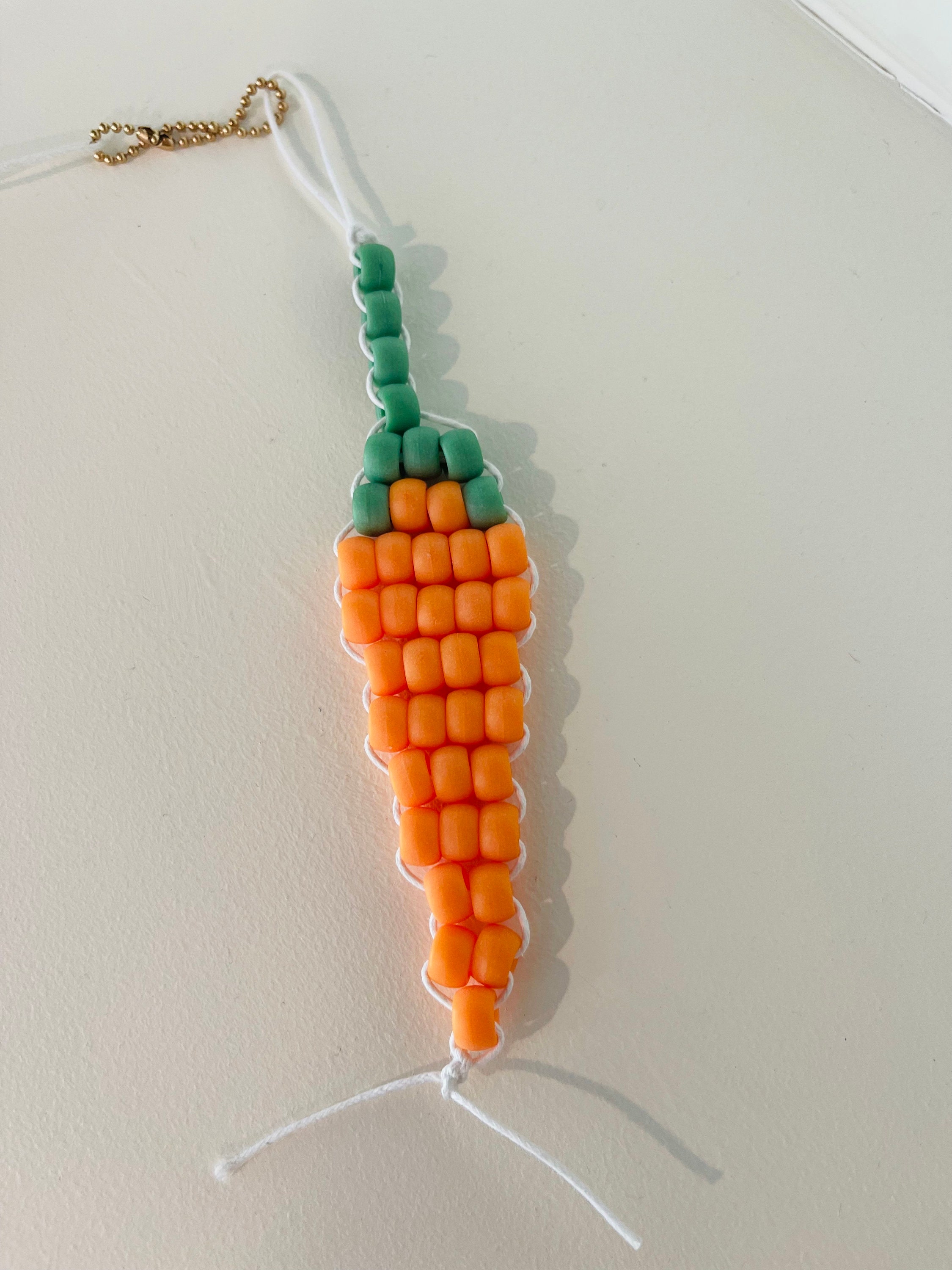 Beaded Keychains (carrot) - Etsy