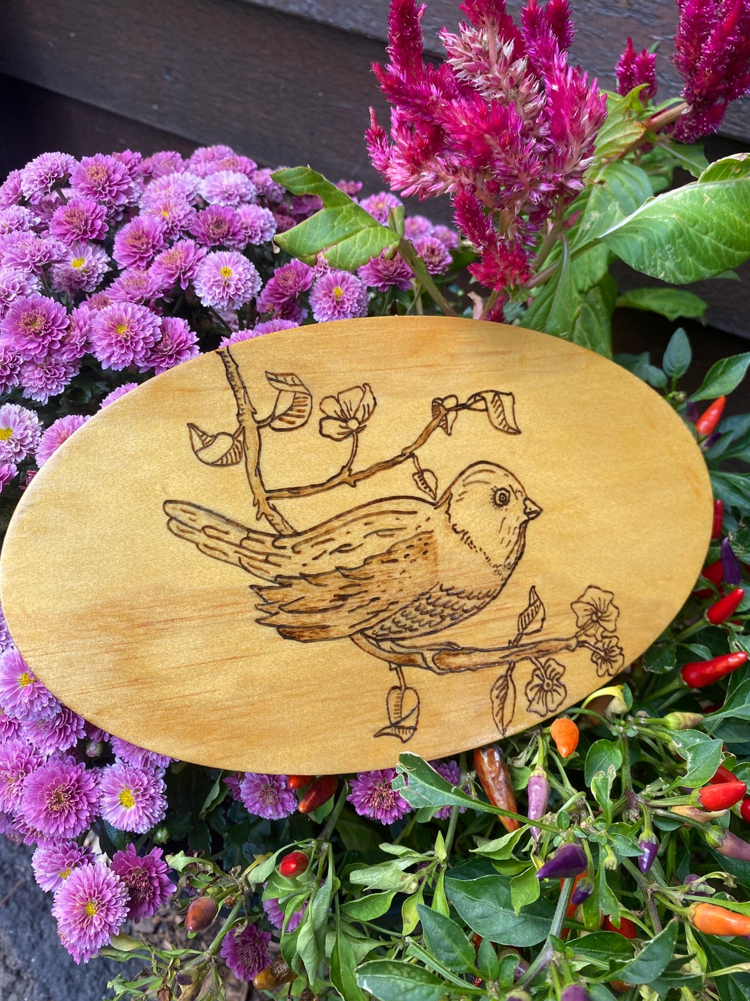 Wood Burned Bird. Pyrography Art. - Etsy
