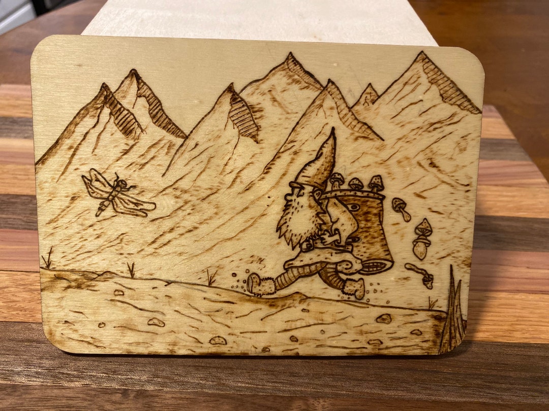 Gnome Pyrography Wood Burning - Etsy