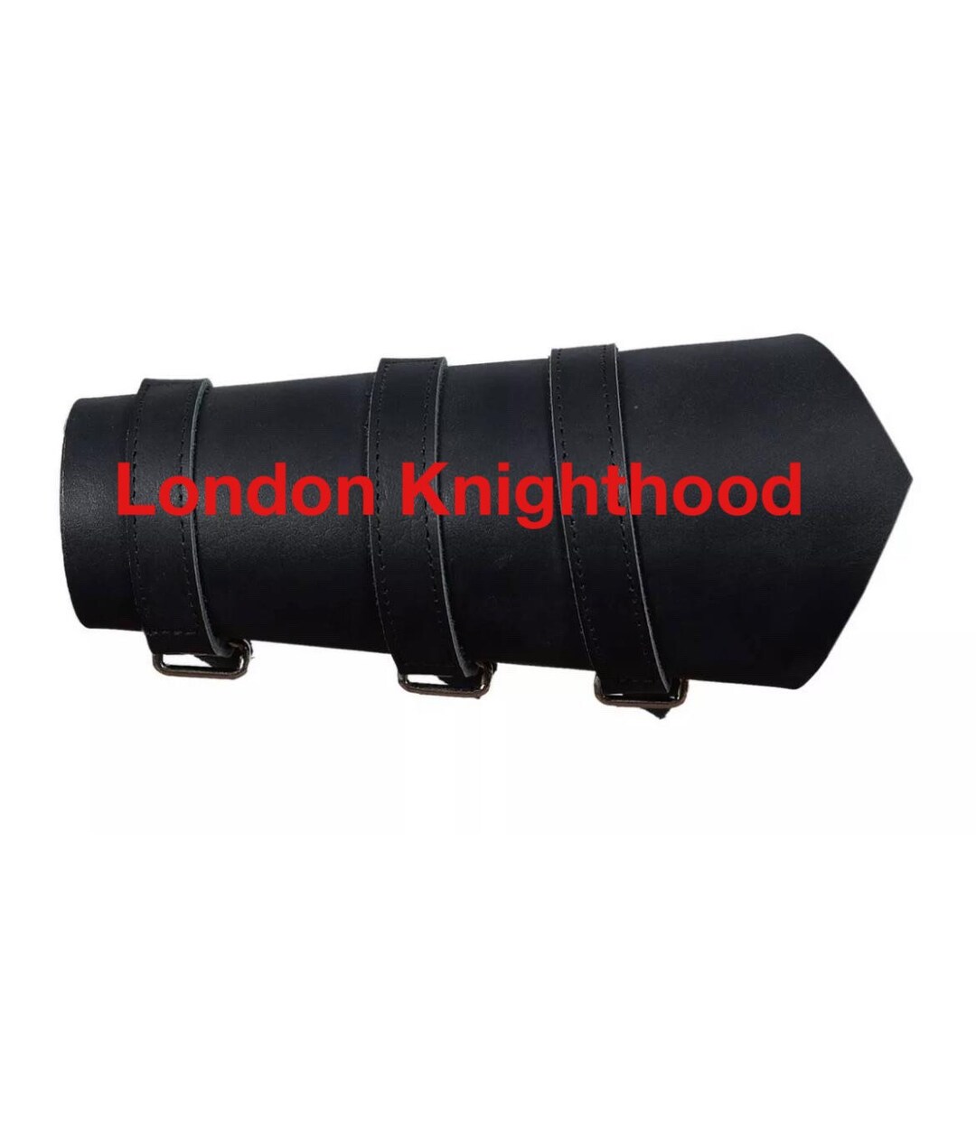 Black Vambrace Gauntlet Cuff Genuine Leather Wristband Steampunk Re ...