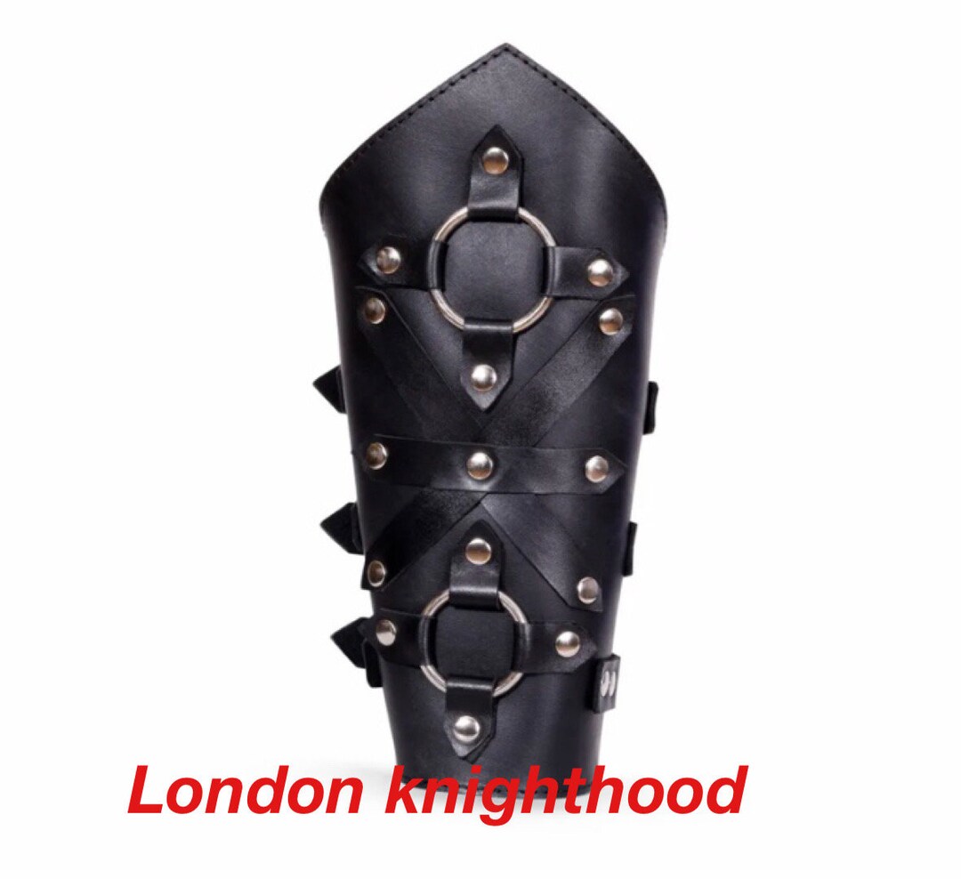 Genuine Leather Bracer Arm Armour Medieval Vambrace Viking Guard ...