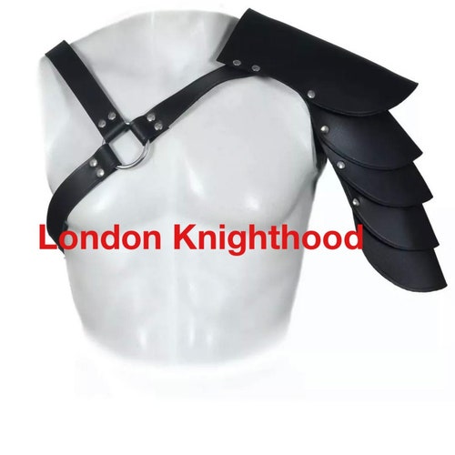 Genuine Leather Shoulder Mens One Sided Armour Leather Larp - Etsy
