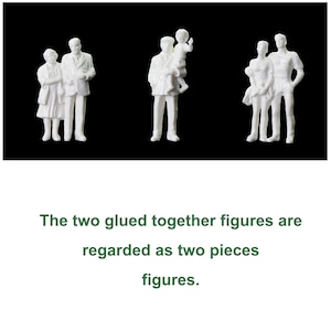 Unpainted Miniature People Figures 1:43 O Scale for Model Railway ...