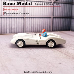 Miniature Racing Car Racer Driver People Figure 1:64 Model Sand Table ...