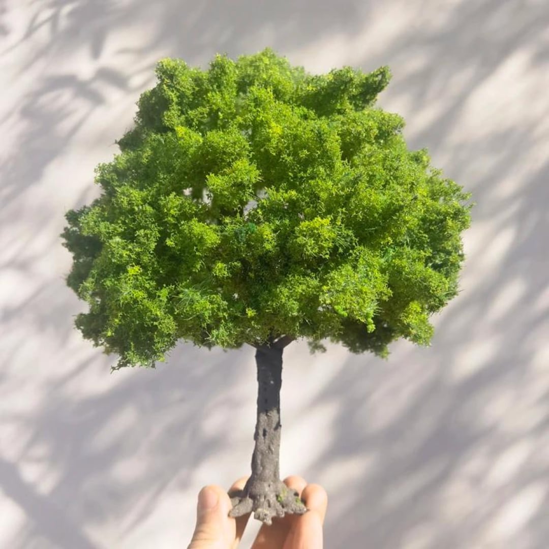 10/15/18/23/28cm Miniature Green Tree Model Train Railway Layout Forest ...