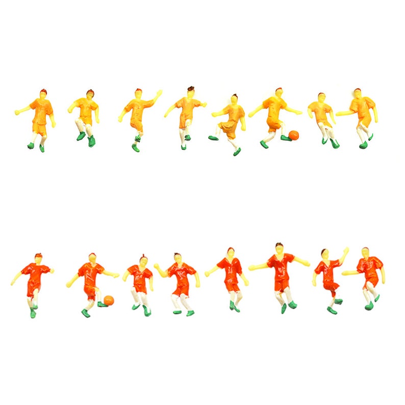 20 Pcs Miniature Football Soccer Players Sports People Figure 1/75 1/50 ...