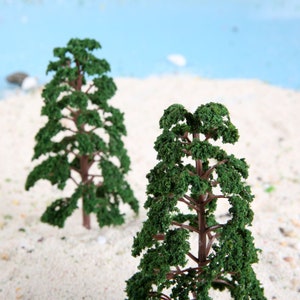 5pcs Miniature Green Trees Model 14cm, Train Railway Scenery - Etsy