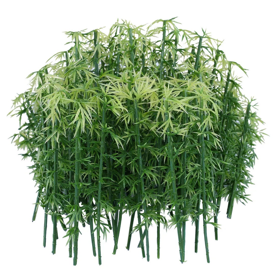 100 Pcs 6cm/8cm/10cm Miniature Bamboo Tree Models Train Railway ...