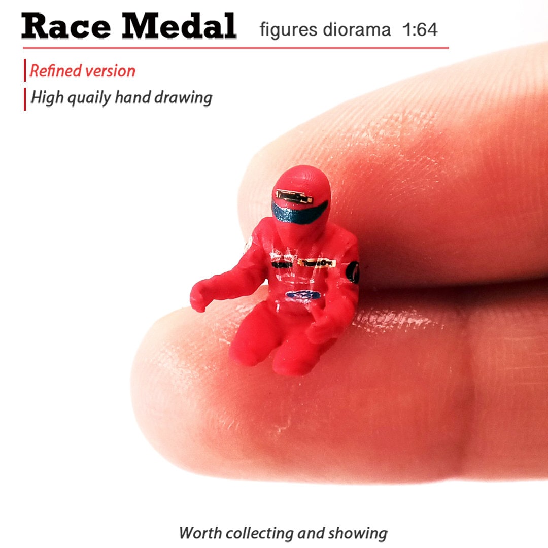 Miniature Racing Car Racer Driver People Figure 1:64 Model - Etsy