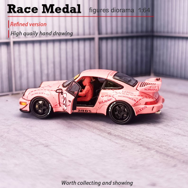 Miniature Racing Car Racer Driver People Figure 1:64 Model - Etsy