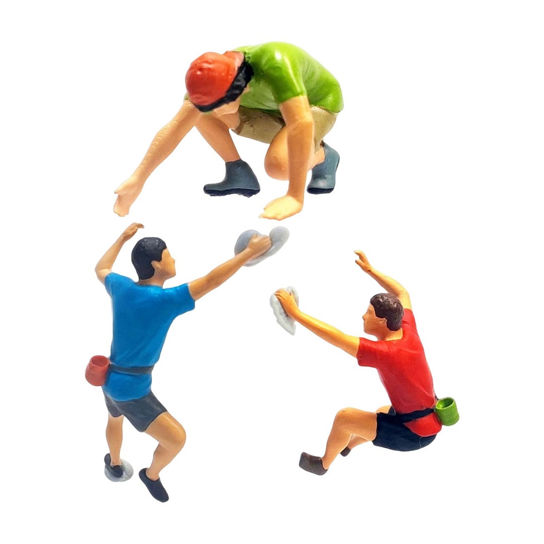 3 Pcs Miniature Rock Climber Sport Climbing People Figure 1:87 Models ...