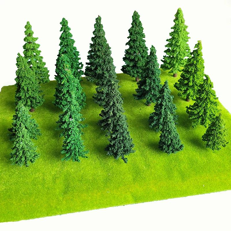 Miniature Pine Trees 100mm Model Landscape Scenery for Train Railway ...