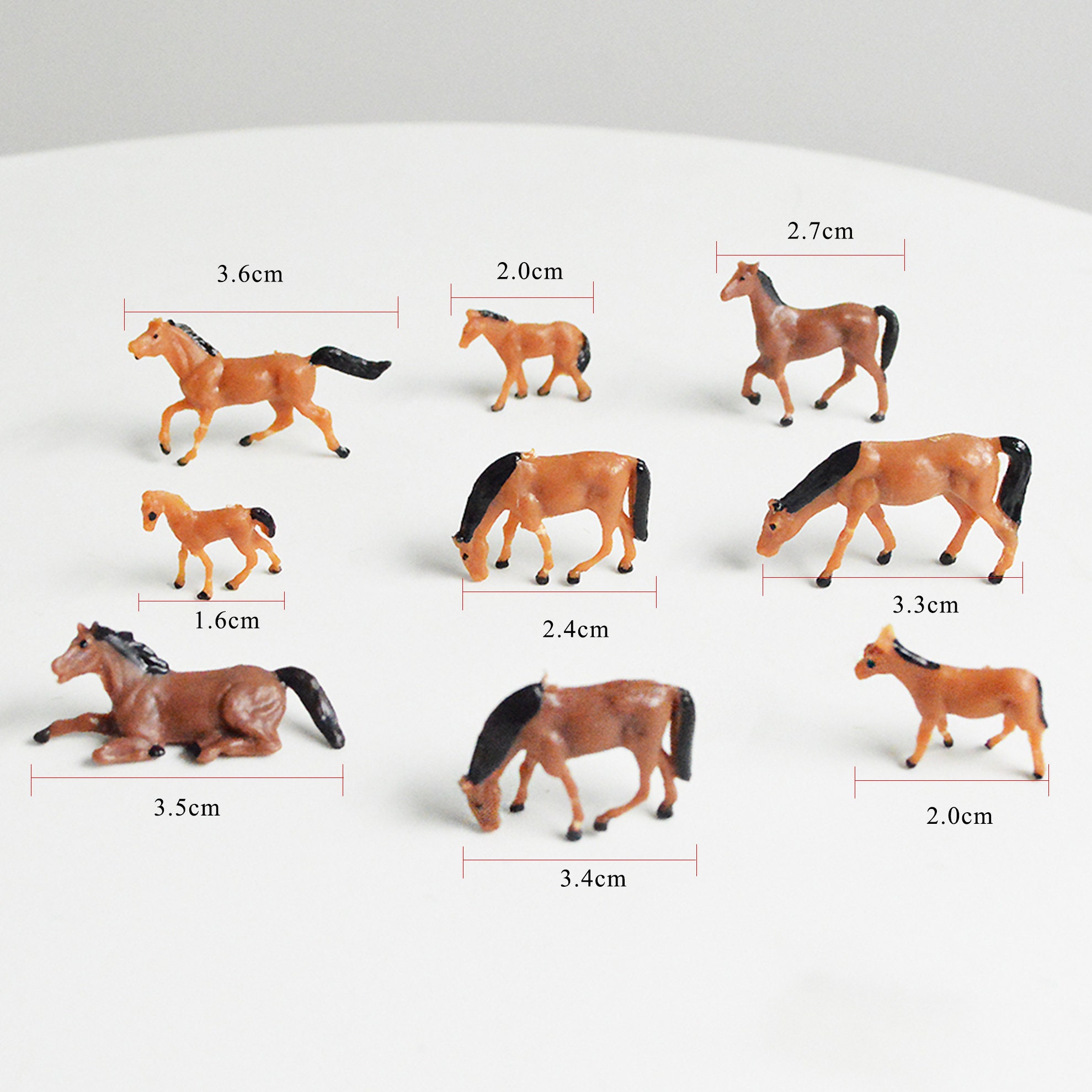 30 Pcs Miniature Horse Farm Animal Figures 1:87 Scale Models - Etsy