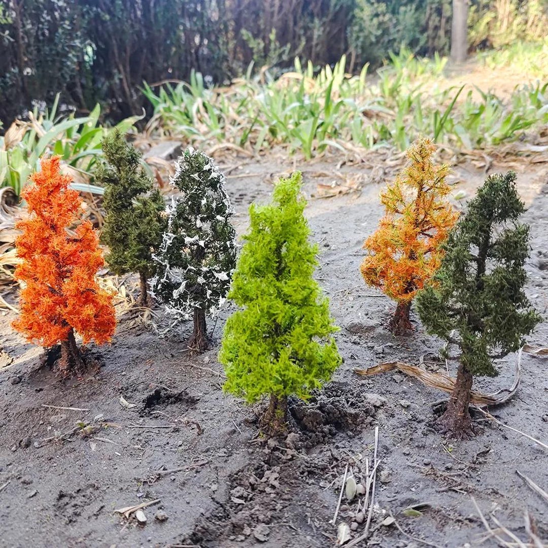 12/15cm Miniature Four Seasons Pine Tree Model HO N Scale Metasequoia ...