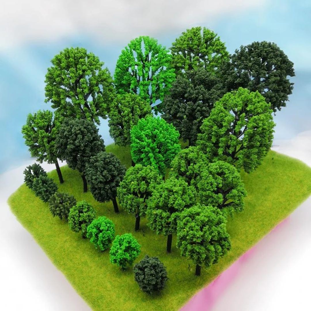 30 Pcs Miniature Mulberry Tree Model Train Railway DIY Scenery ...