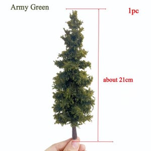 14/21cm Miniature Pine Tree Model DIY Sand Table Train Railway Scenery ...