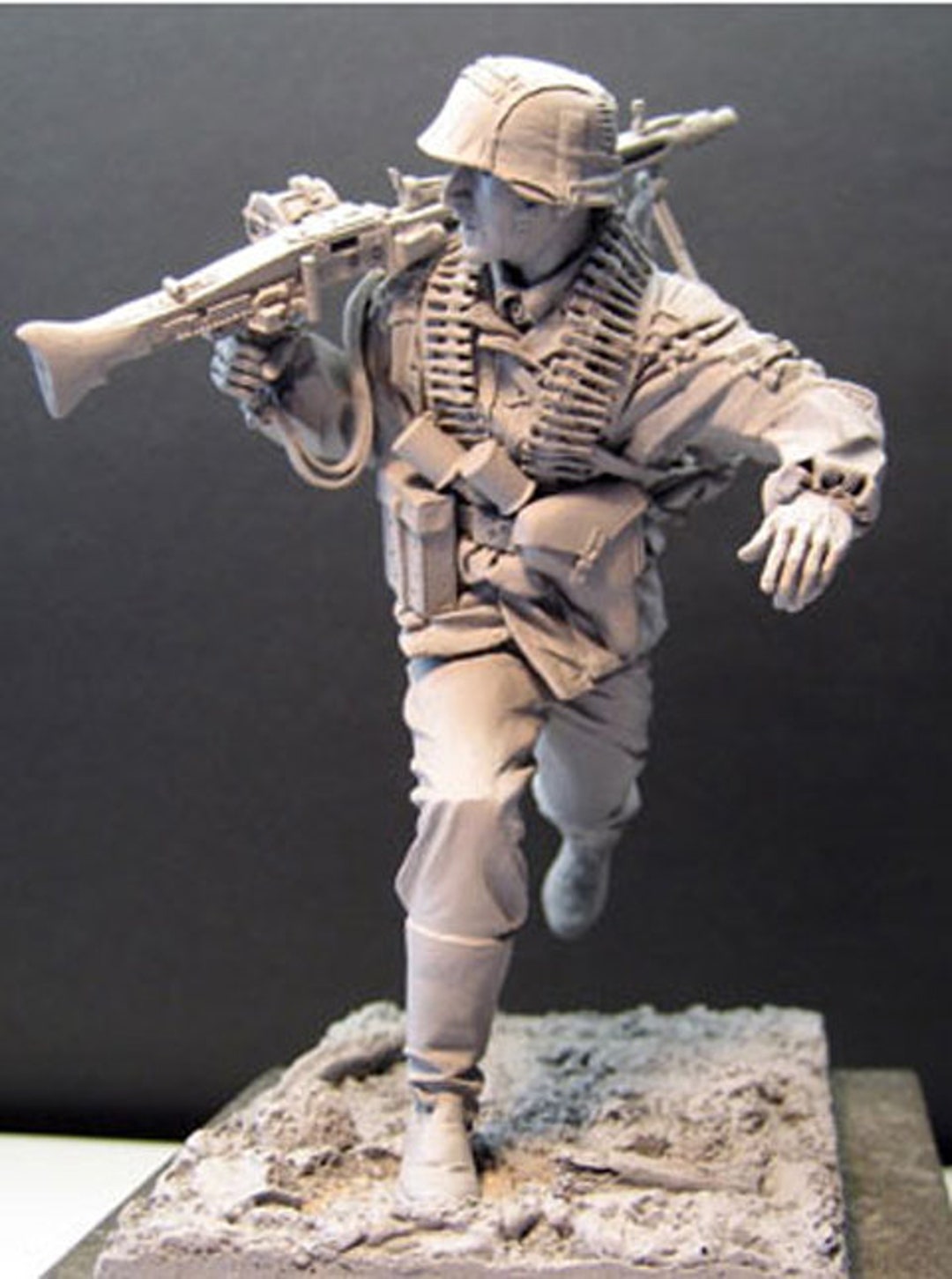 WWII Normandy War Plane Gunner Soldier Unpainted Resin Figure 1/16 ...