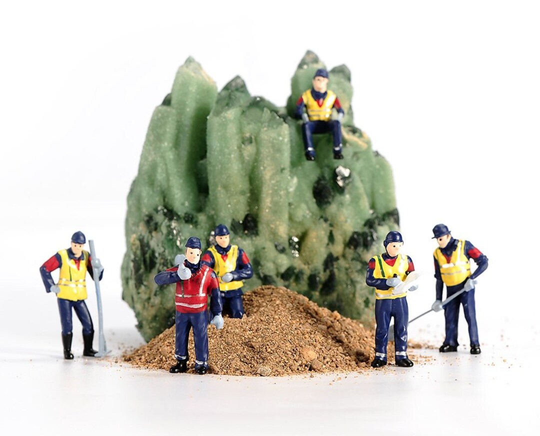 6 Pcs Miniature Road Construction Engineer Worker People Figure 1:50 ...
