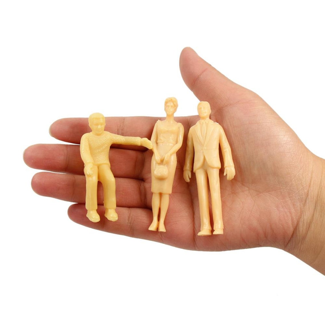 24pcs Unpainted Miniature People Figures 1:25 Scale Model Railway ...