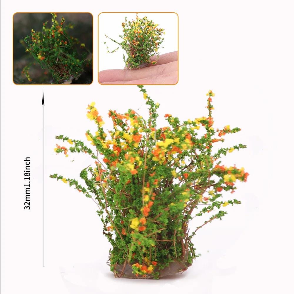 5pcs Miniature Flowering Shrubs Moss Bush for Fairy Garden Diorama ...