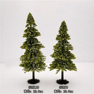 30 Pcs 6-12cm Miniature Coniferous Pine Tree Models Train Railway ...