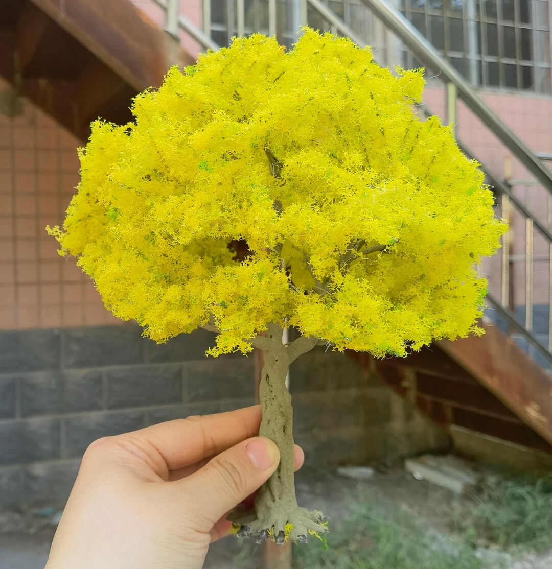 Miniature Ginkgo Tree Model 10/15/23/28cm: DIY Diorama, Railway Layout ...