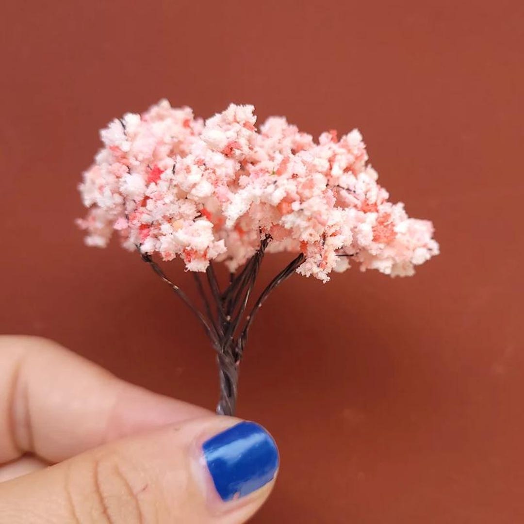 Miniature Cherry Blossom Model Trees: Diorama Dollhouse (2pcs) - Etsy
